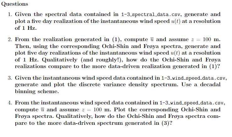 Solved 1. Given the spectral data contained in | Chegg.com