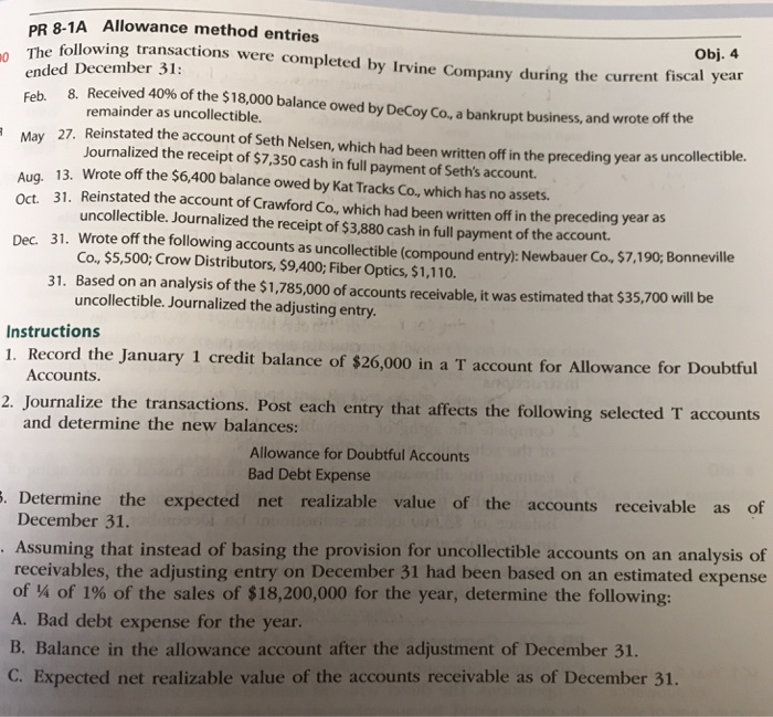 Allowance Method Solved] Effective With The Current Year, Fateful