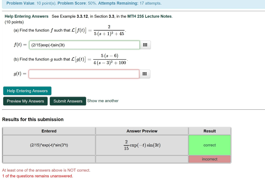 Solved (b) Find the function g such that L[g(t)]= | Chegg.com