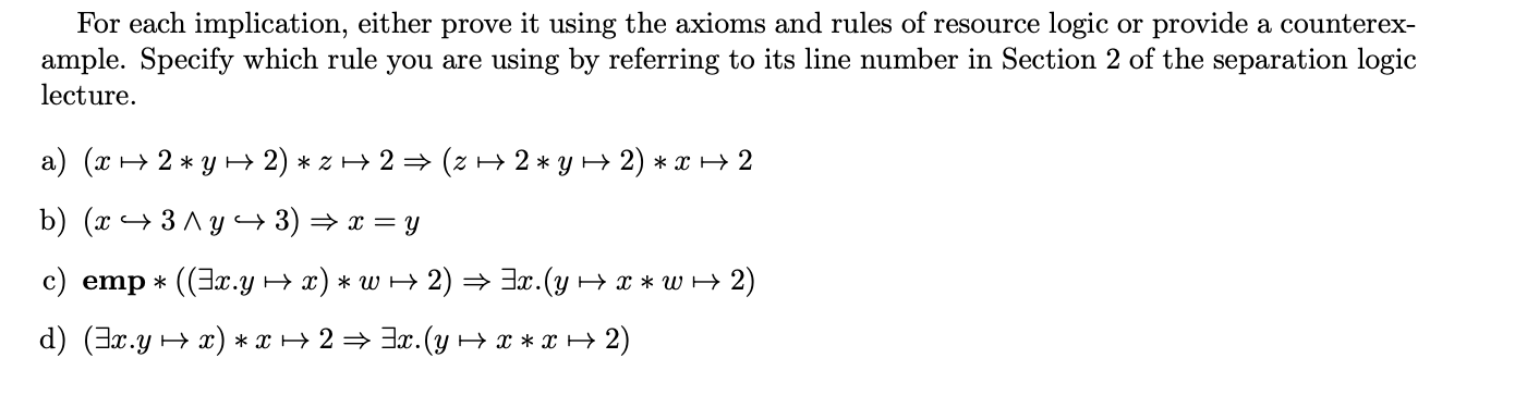 Solved For each implication, either prove it using the | Chegg.com