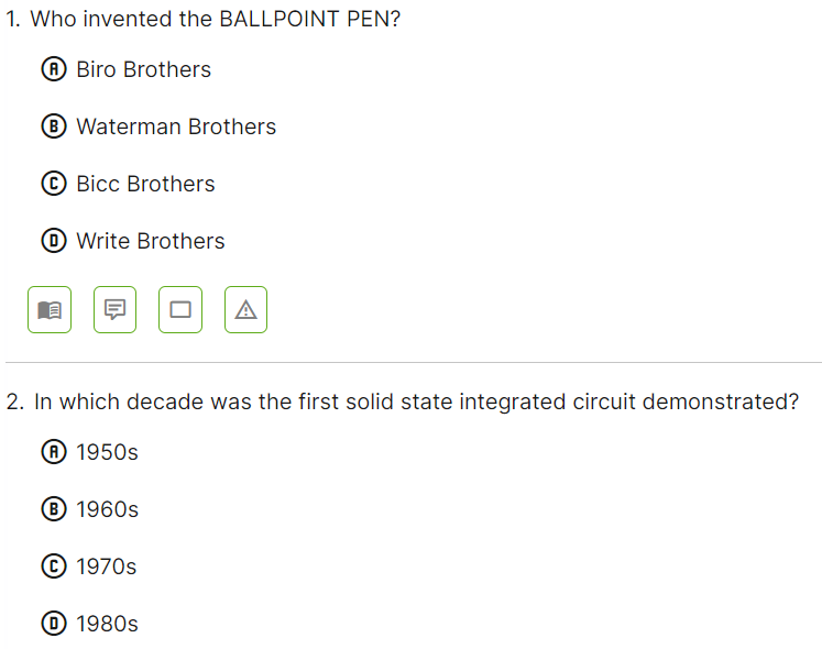 1. Who invented the BALLPOINT PEN? (A) Biro Brothers | Chegg.com