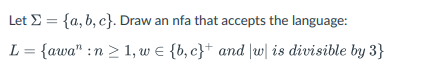 Solved Let S = {a,b,c}. Draw an nfa that accepts the | Chegg.com