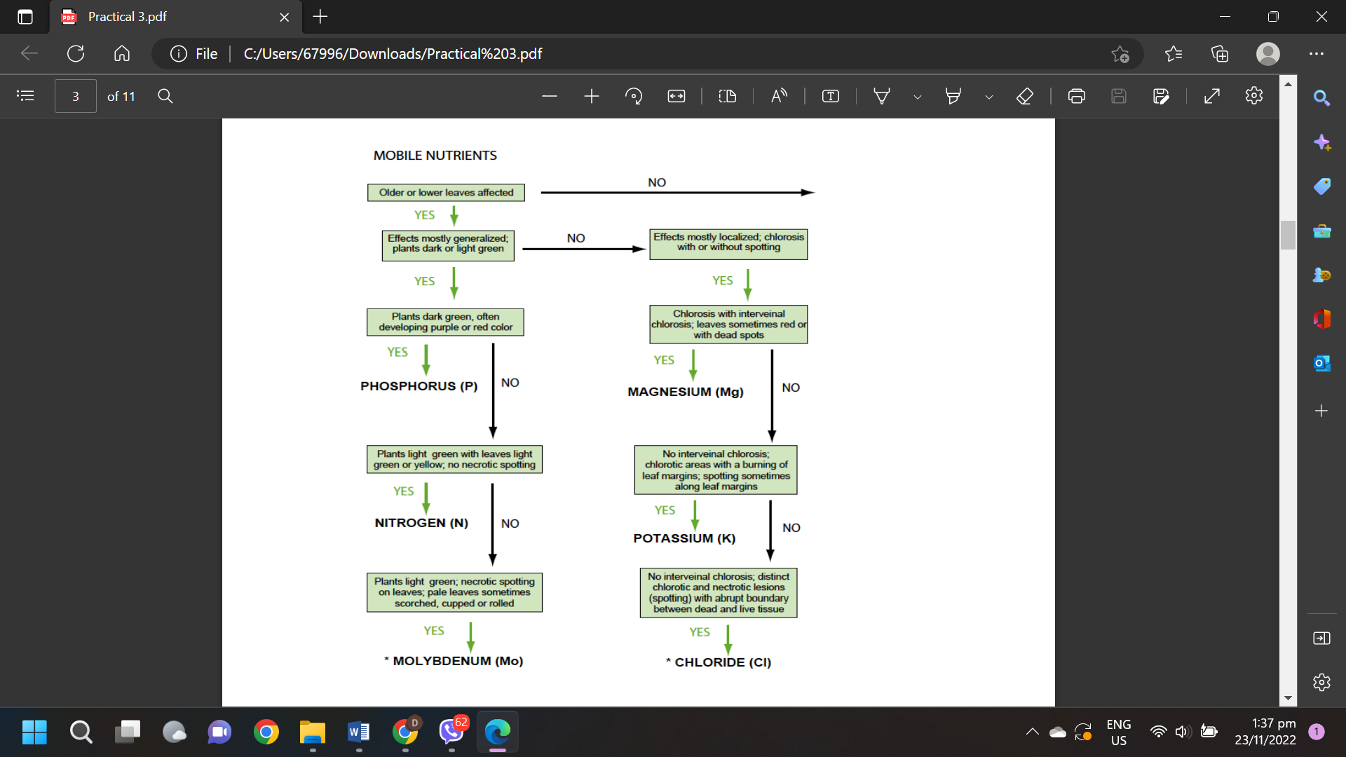 Learning Outcome To identify deficiency symptoms | Chegg.com