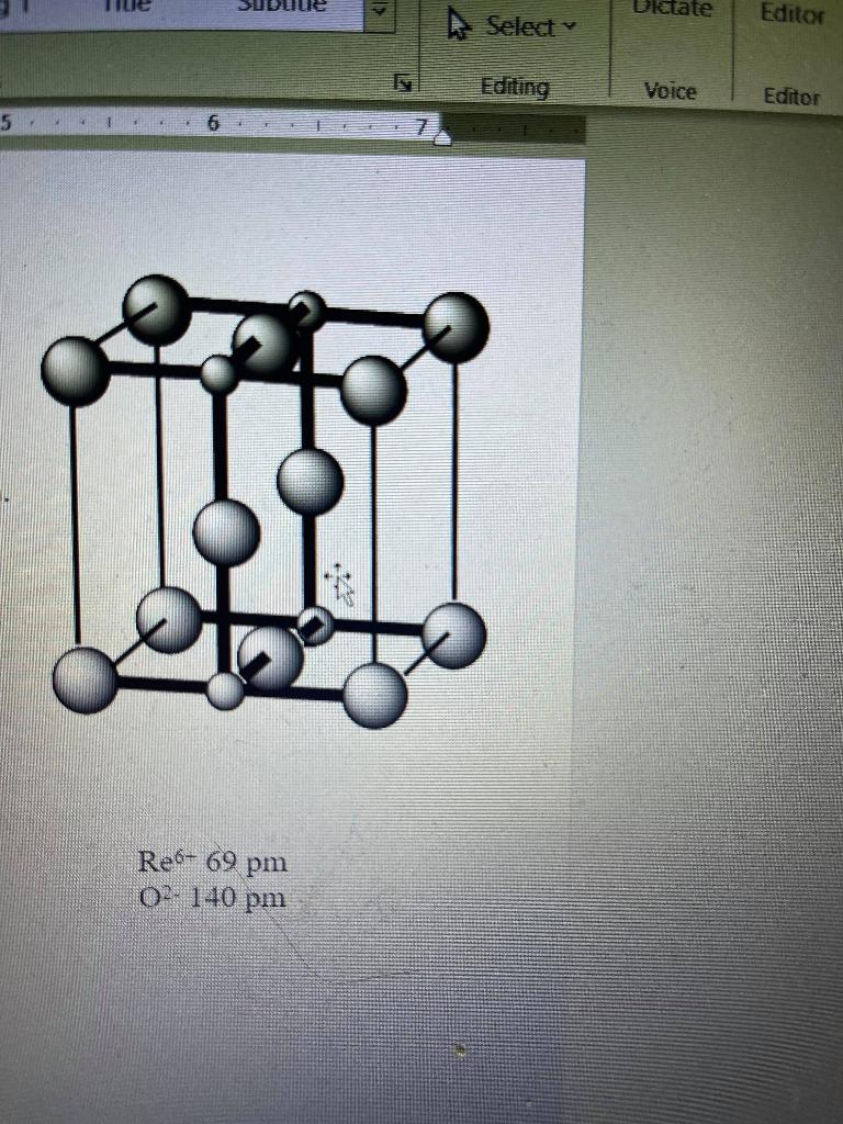 Solved The unit cell to the right contains rhenium and | Chegg.com