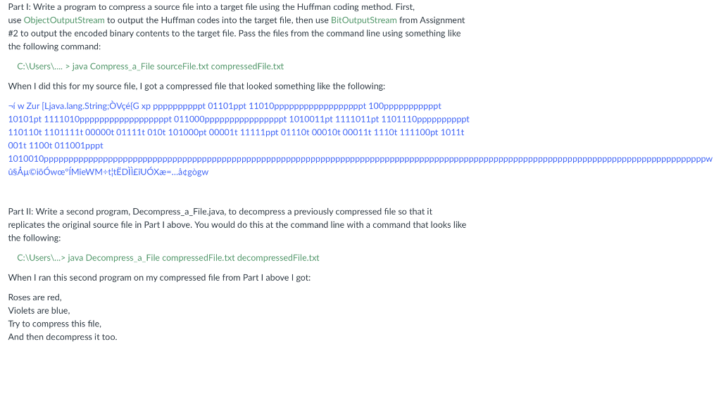 Solved Part I Write A Program To Compress A Source File
