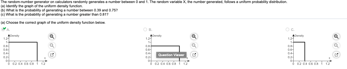 Solved The random-number generator on calculators randomly | Chegg.com