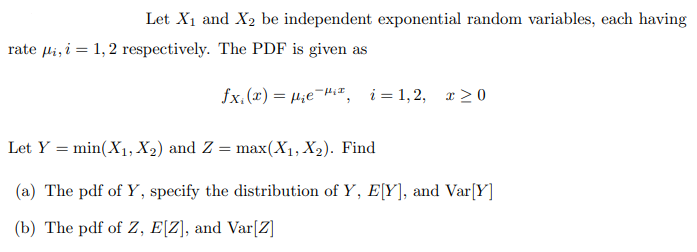 Solved Let x1 ﻿and x2 be ﻿independent exponential random | Chegg.com