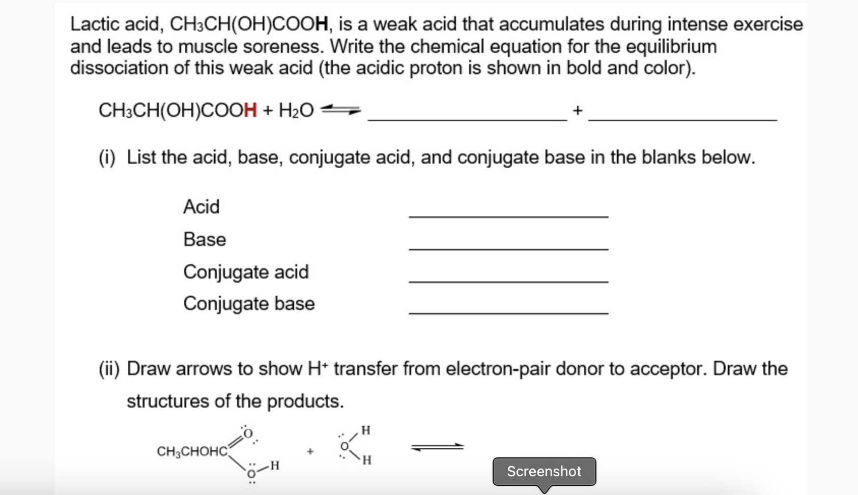 Solved Lactic acid, CH3CH(OH)COOH, is a weak acid that | Chegg.com