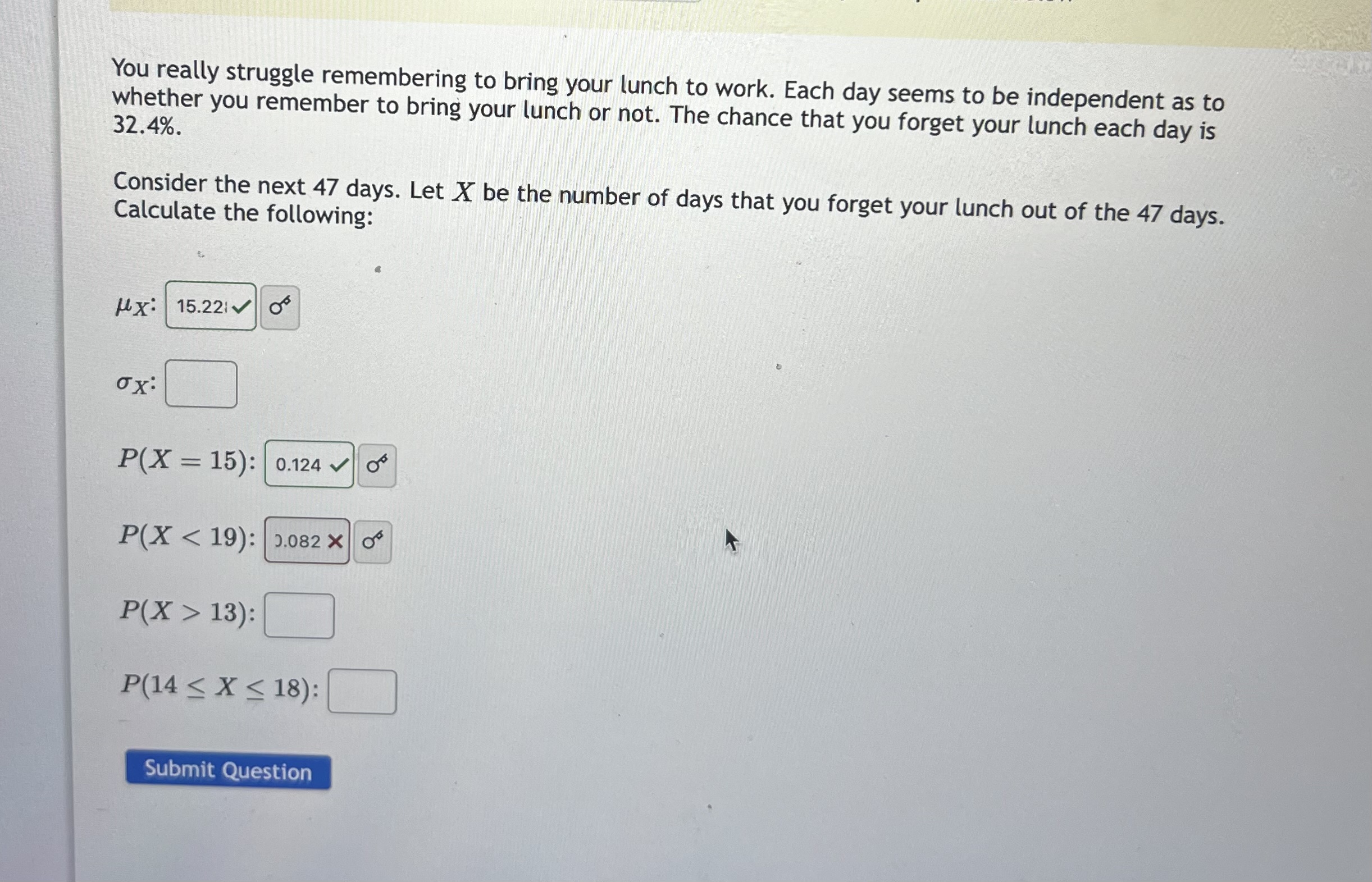 Solved You really struggle remembering to bring your lunch | Chegg.com