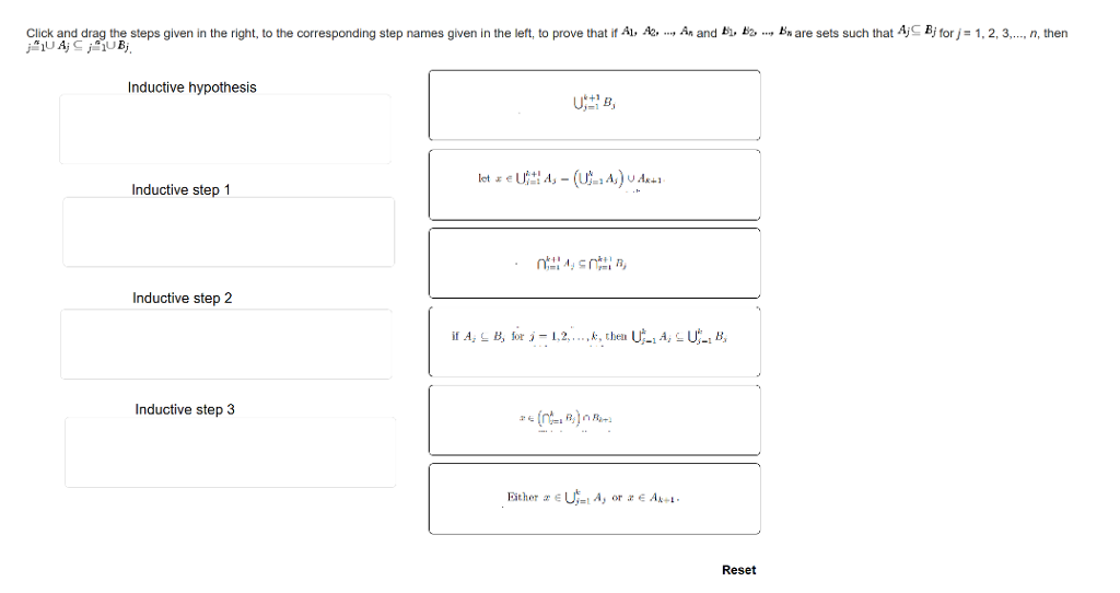 Solved Click and drag the steps given in the right, to the | Chegg.com