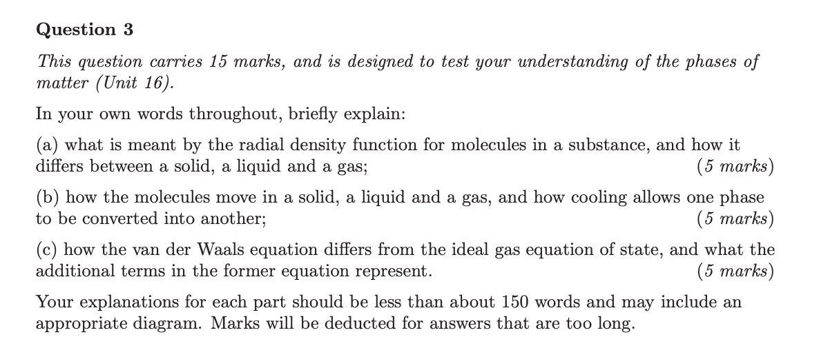 Solved Question 3 This question carries 15 marks, and is | Chegg.com