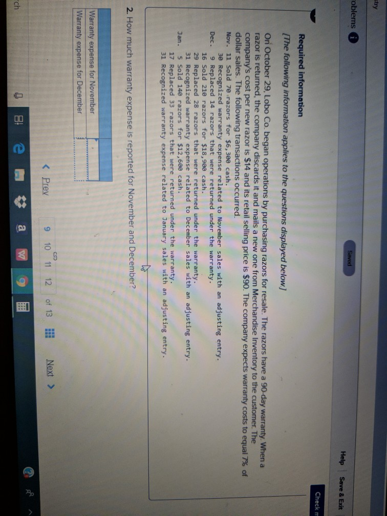 Solved stry oblems * Served Help Save & Exit Check Required | Chegg.com