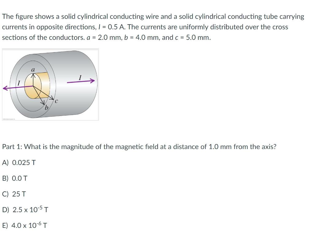 Solved The figure shows a solid cylindrical conducting wire | Chegg.com