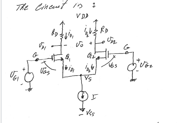 Solved 6.81 An NMOS differential amplifier utilizes a bias | Chegg.com