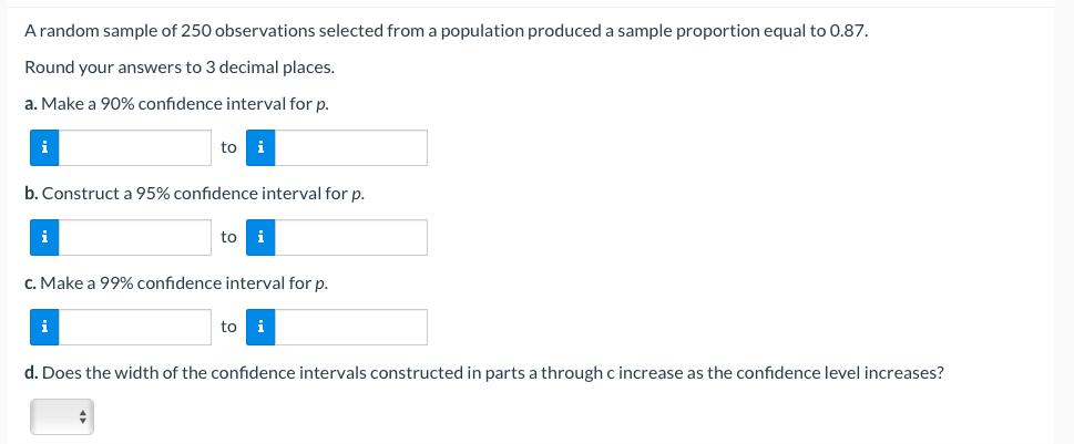 Solved A Random Sample Of 250 Observations Selected From A