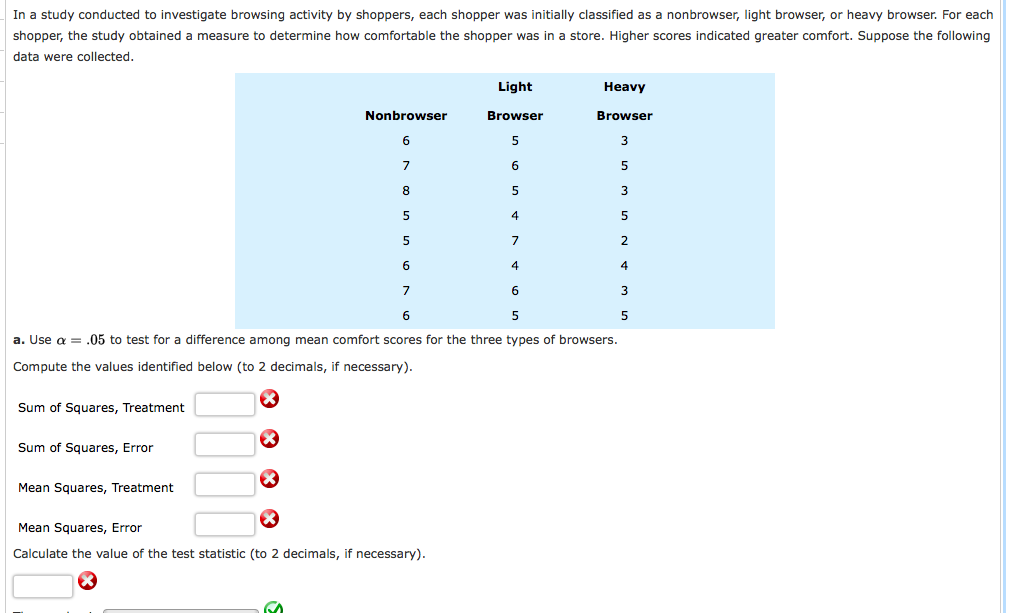 Solved In a study conducted to investigate browsing activity | Chegg.com