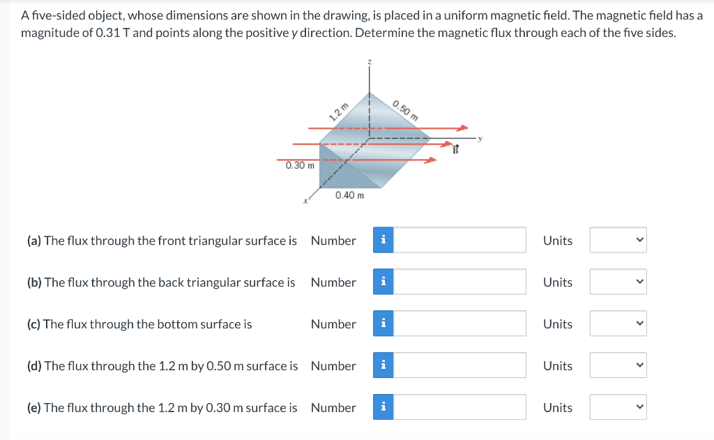 Solved A five-sided object, whose dimensions are shown in | Chegg.com