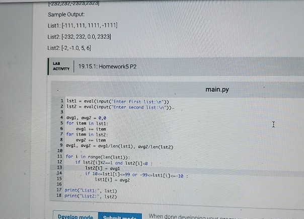 Solved 19.15 Homework5 P2 Write a program that will take two | Chegg.com