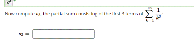 Solved 1 Now compute 83, the partial sum consisting of the | Chegg.com