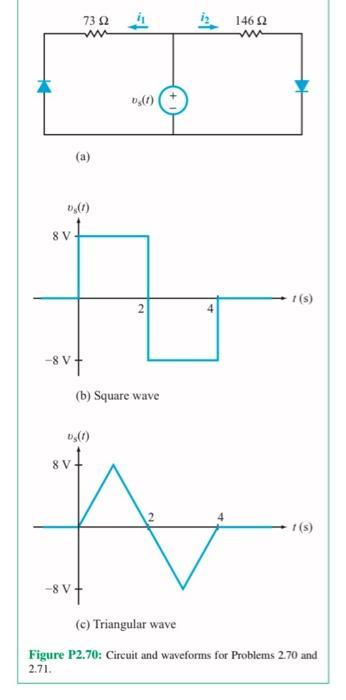 Solved voltage sourse in the circuit of Fig. 2.70(a) | Chegg.com
