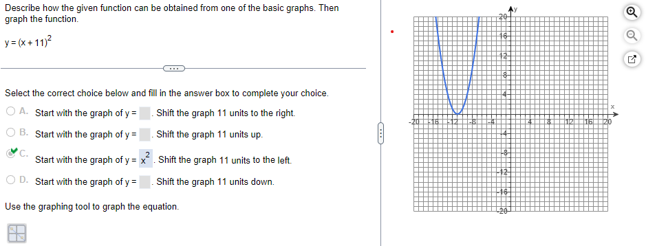 Solved Describe how the given function can be obtained from | Chegg.com