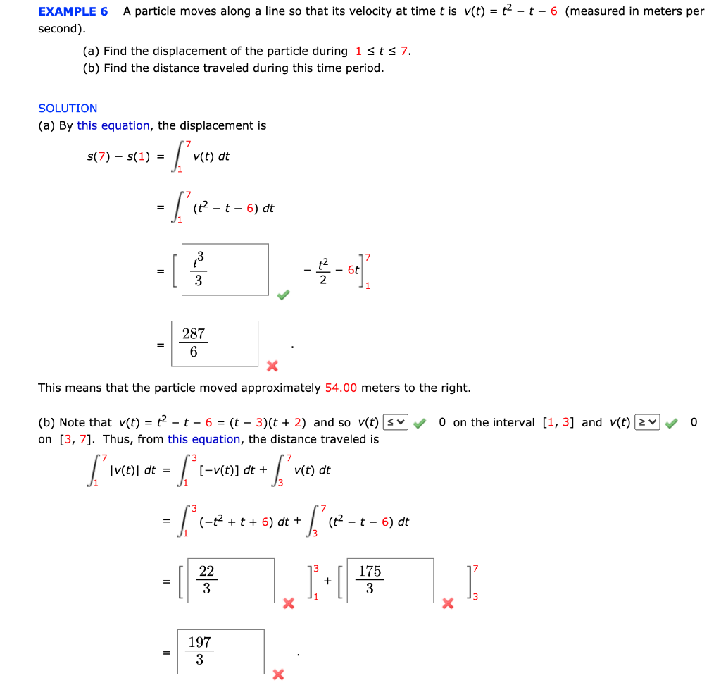 Solved EXAMPLE 6 A particle moves along a line so that its | Chegg.com