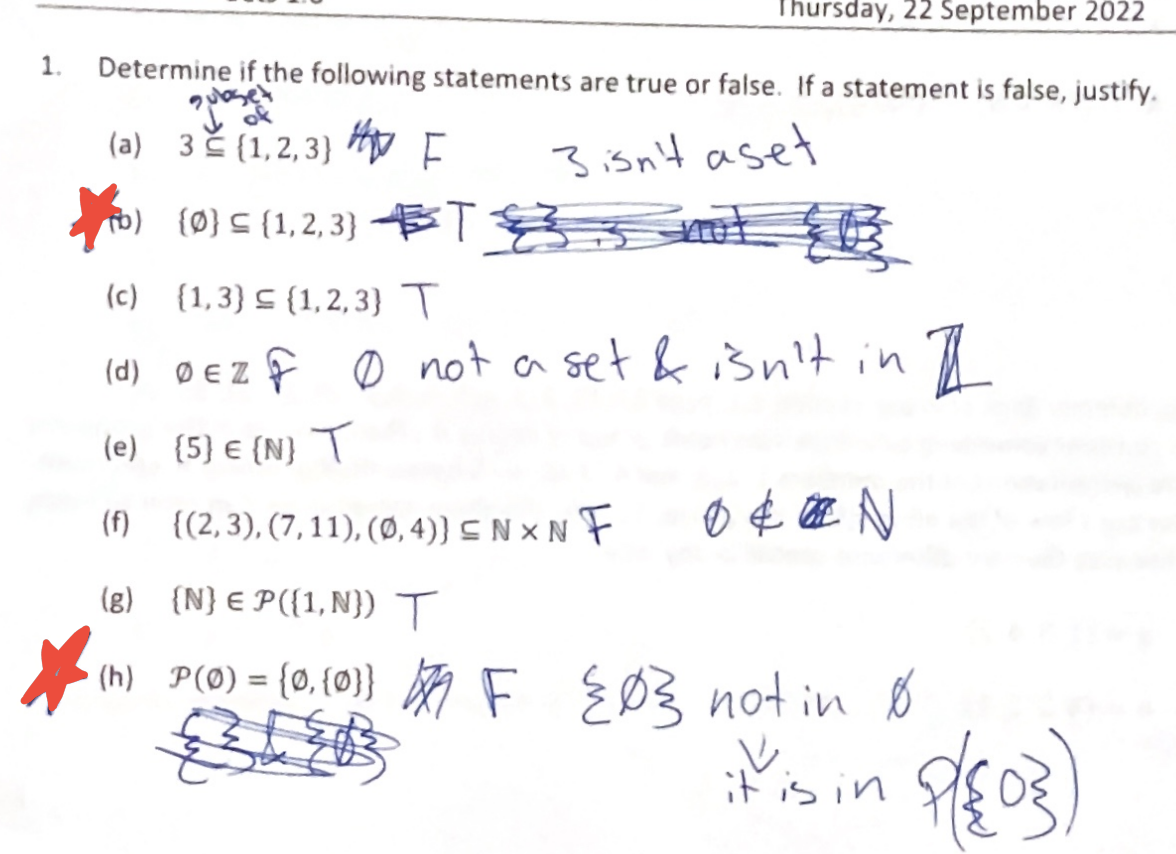 Solved 1. Determine if the following statements are true or | Chegg.com