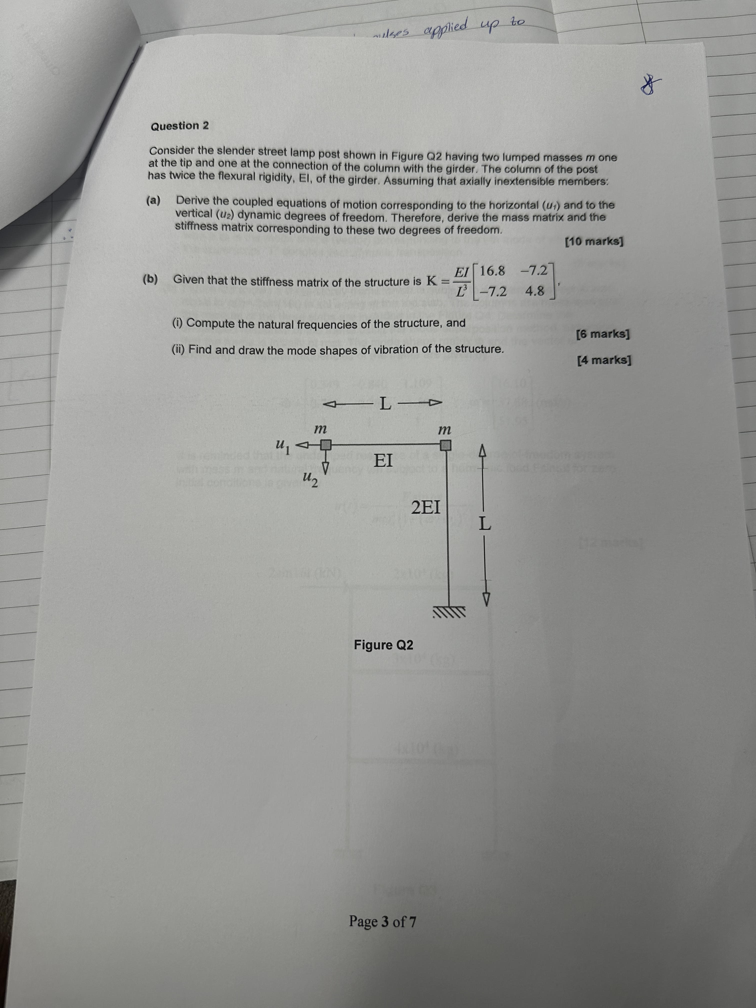 Question 2Consider the slender street lamp post shown | Chegg.com Question 2Consider the slender street lamp post shown | Chegg.com