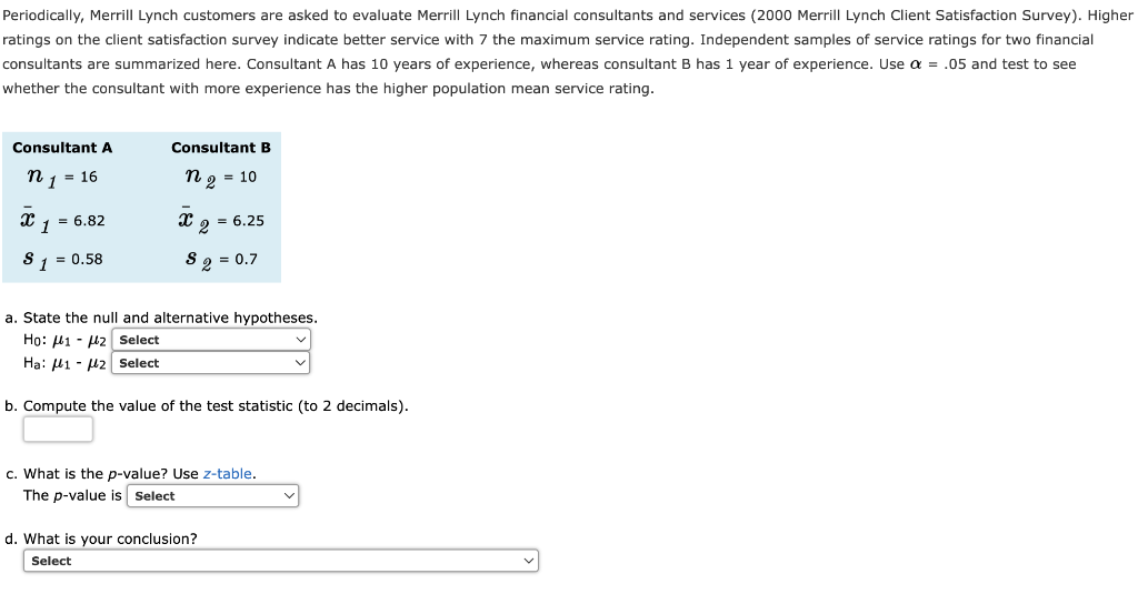 Solved Periodically, Merrill Lynch customers are asked to | Chegg.com