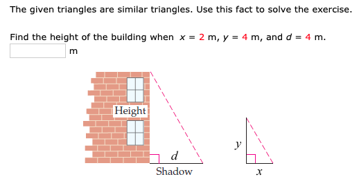 Solved The given triangles are similar triangles. Use this | Chegg.com