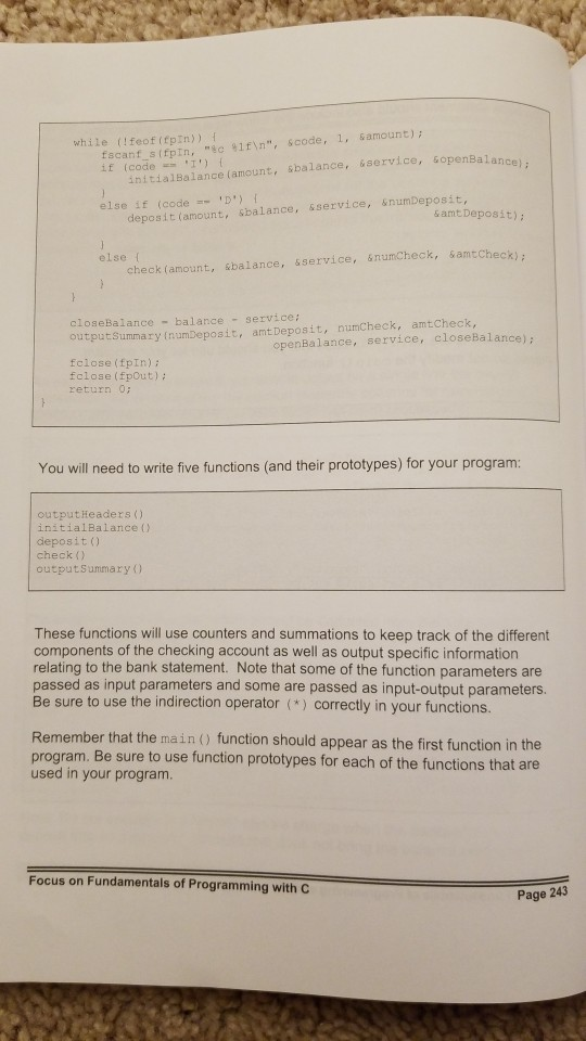 Solved Checking Account Lab account and outputs a bank | Chegg.com
