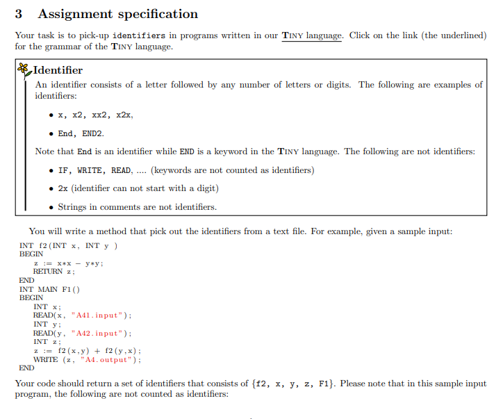 Solved 3 Assignment specification Your task is to pick-up | Chegg.com