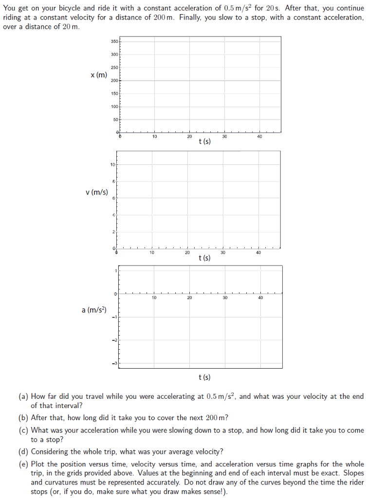 Solved You get on your bicycle and ride it with a constant | Chegg.com