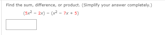 Solved Find the sum, difference, or product. (Simplify your | Chegg.com