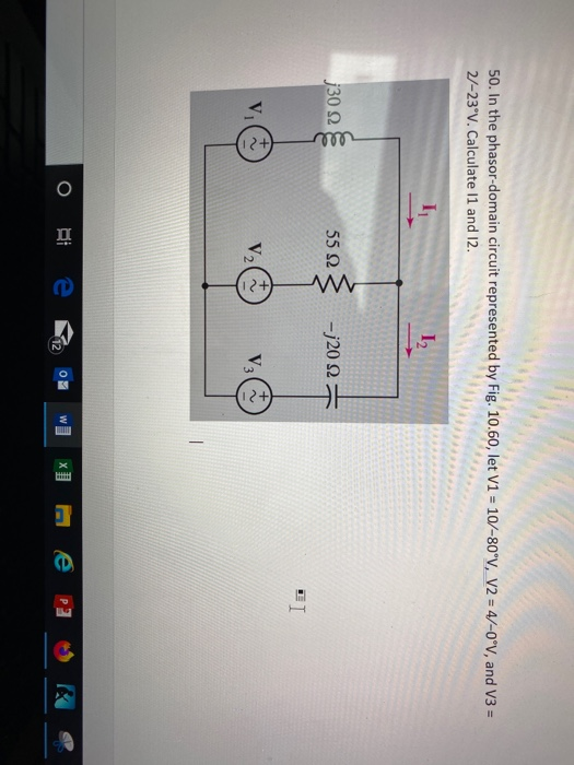 Solved 50. In the phasor-domain circuit represented by Fig. | Chegg.com