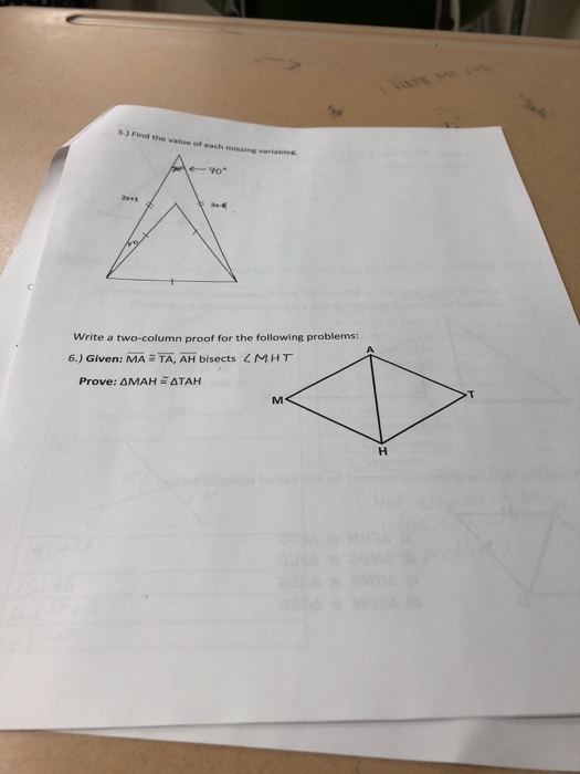 Solved s.) Find t ←70. Write a two-column proof for the | Chegg.com