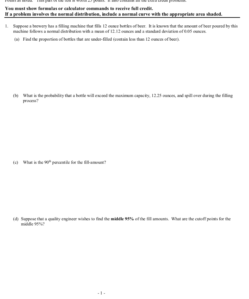 Solved OMS AS TOT Probicus. You must show formulas or | Chegg.com