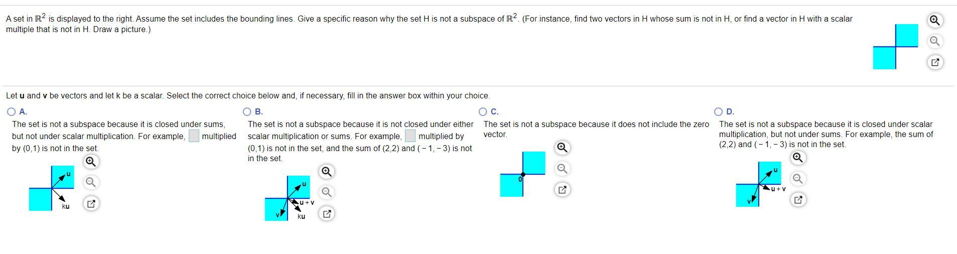 Solved A set in R2 is displayed to the right. Assume the | Chegg.com