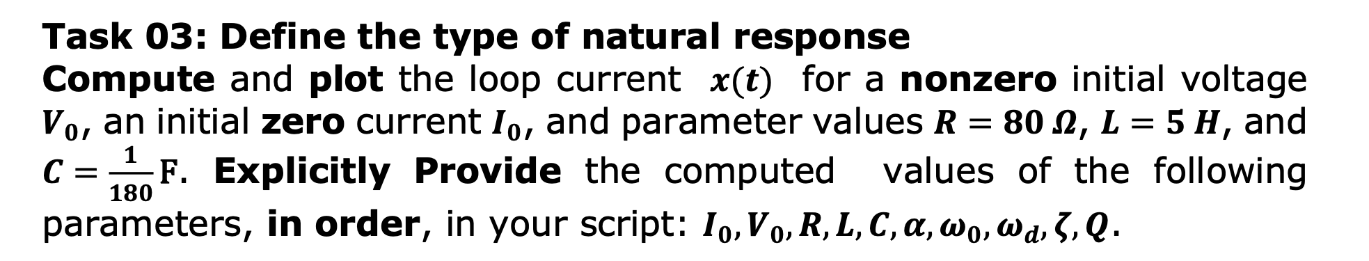 Solved Task 03: Define the type of natural response Compute | Chegg.com