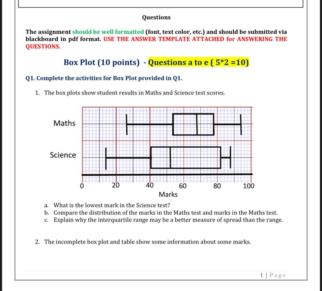Solved Questions The assignment should be well formatted | Chegg.com