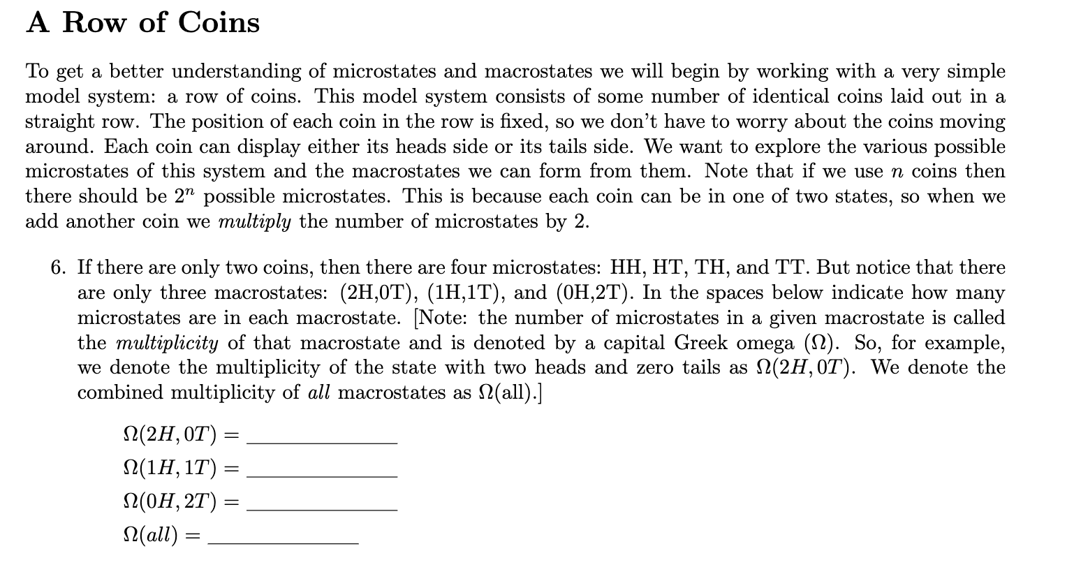 Solved A Row of Coins To get a better understanding of | Chegg.com