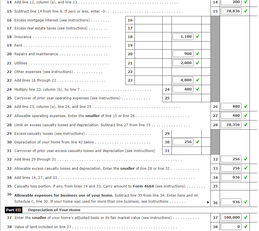 Updated**** Line 30 of Schedule C is 250 * $5 = | Chegg.com