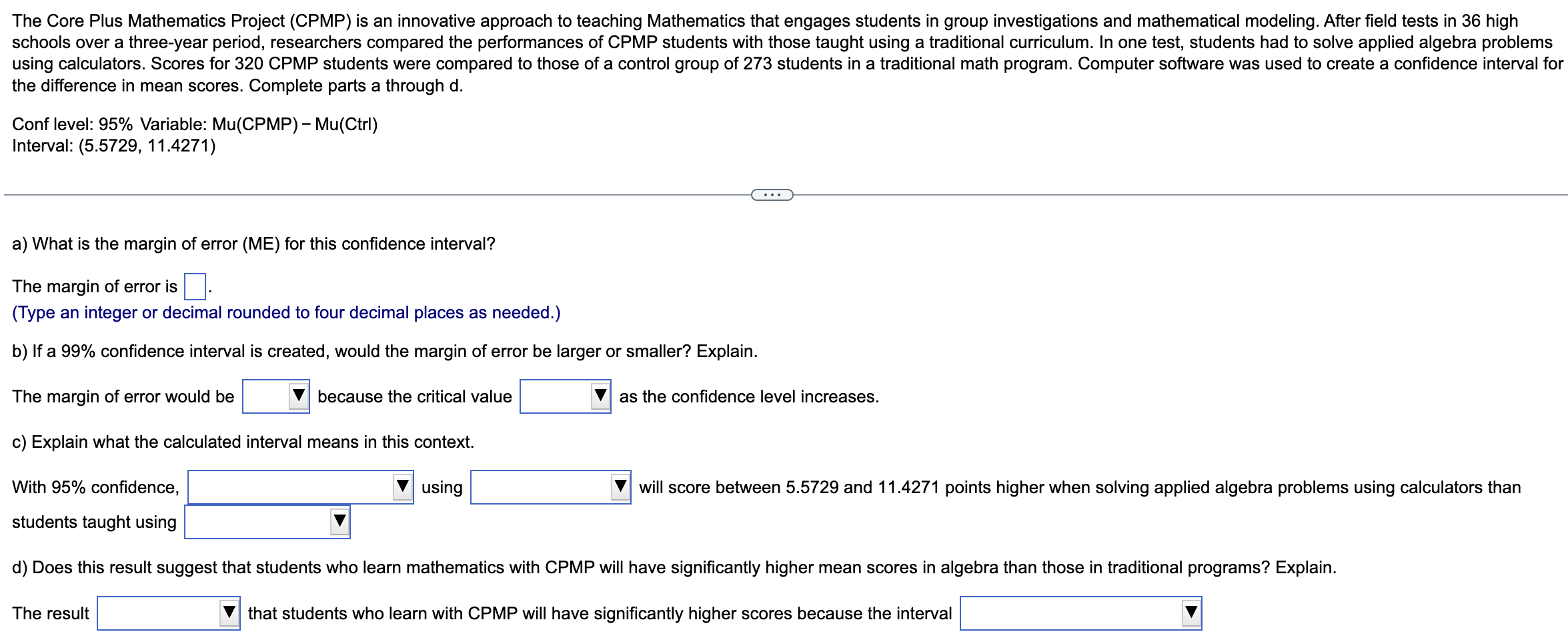 Solved The Core Plus Mathematics Project (CPMP) ﻿is an | Chegg.com
