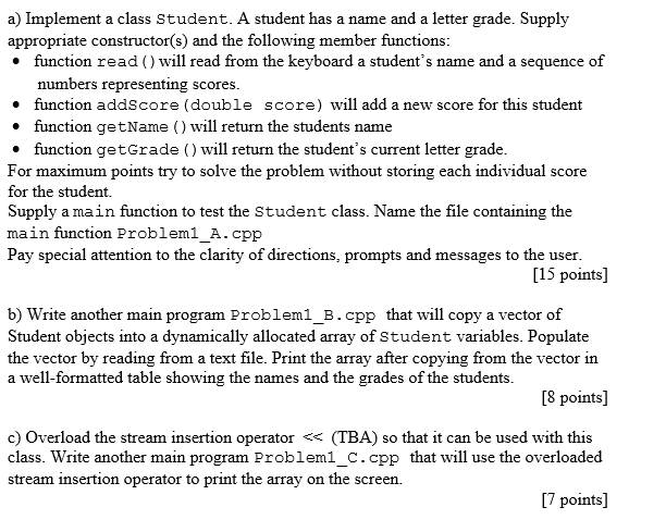 Solved I need help with this C++ Programming problem. Please | Chegg.com