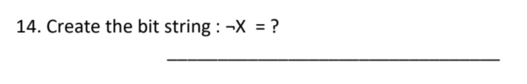 Solved U = {1,2,3,4,5,6,7,8,9} 14. Create the bit string : | Chegg.com