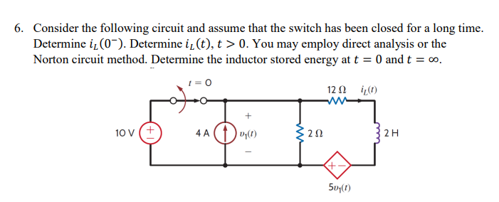 Solved 6. Consider the following circuit and assume that the | Chegg.com