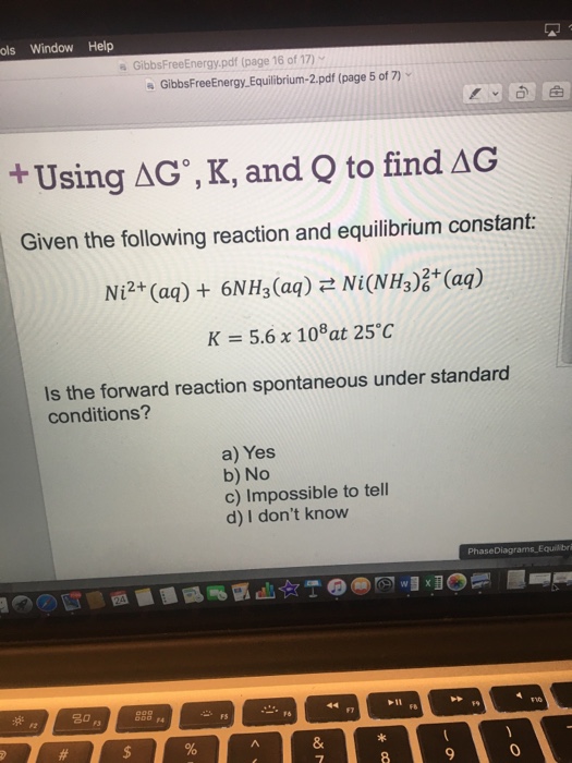 Solved Given the following reaction and equilibrium | Chegg.com