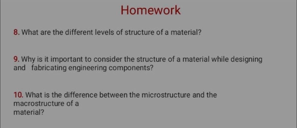 Solved Homework 8. What are the different levels of | Chegg.com