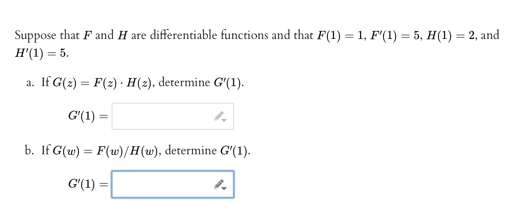 Solved Suppose that F and H are differentiable functions and | Chegg.com
