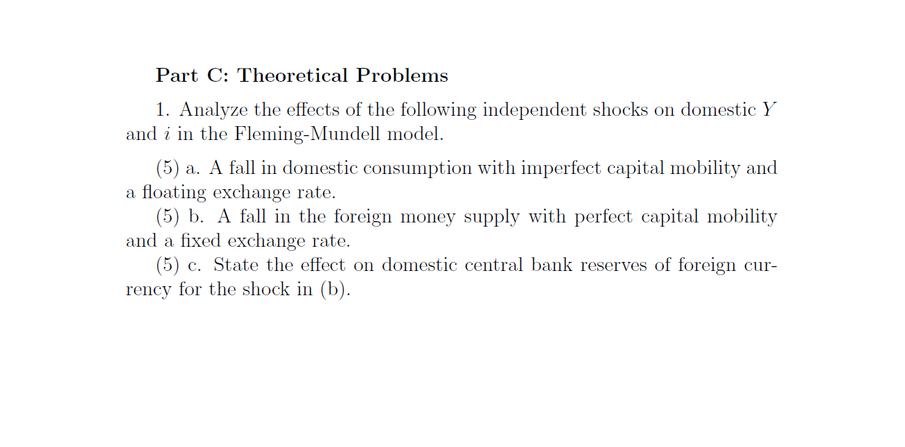 Solved Part C: Theoretical Problems 1. Analyze the effects | Chegg.com